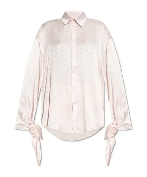 Balenciaga Knotted Cuff Blouse - Pink