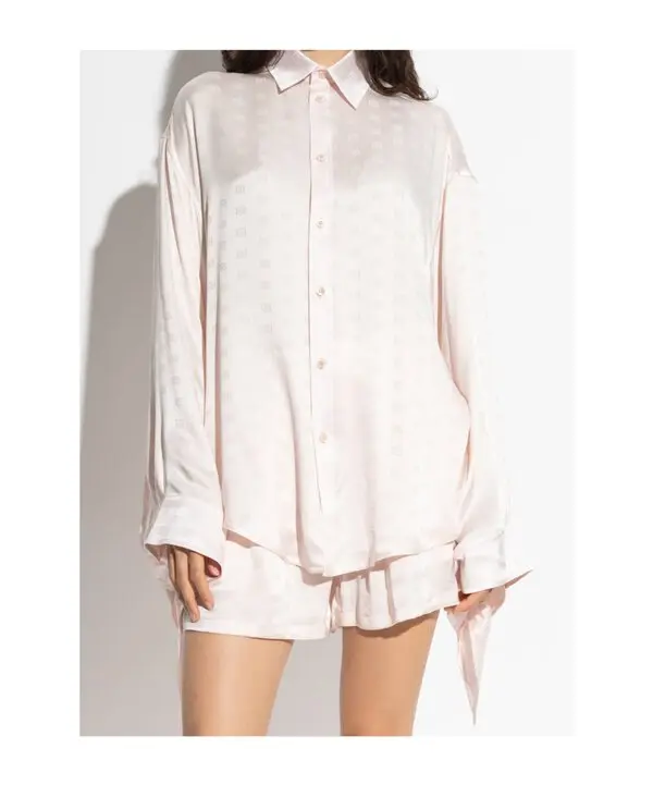 Balenciaga Knotted Cuff Blouse - Pink