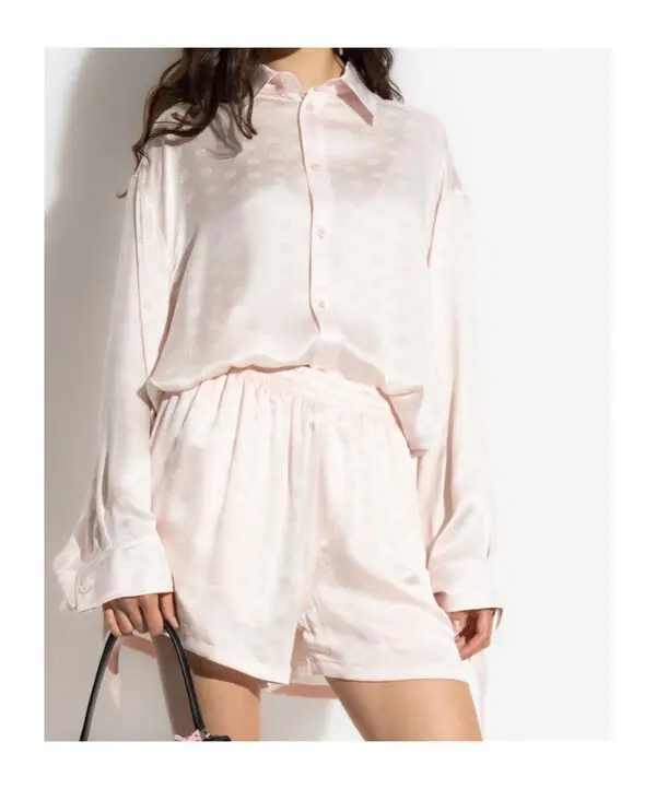 Balenciaga Knotted Cuff Blouse - Pink
