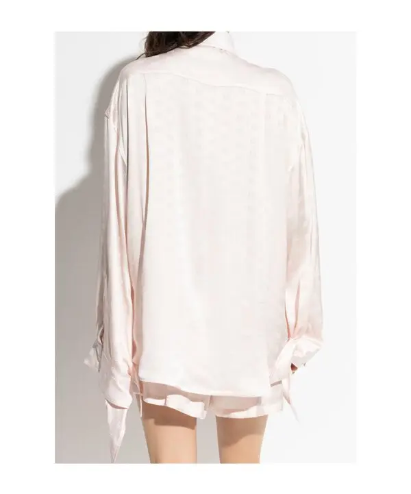 Balenciaga Knotted Cuff Blouse - Pink