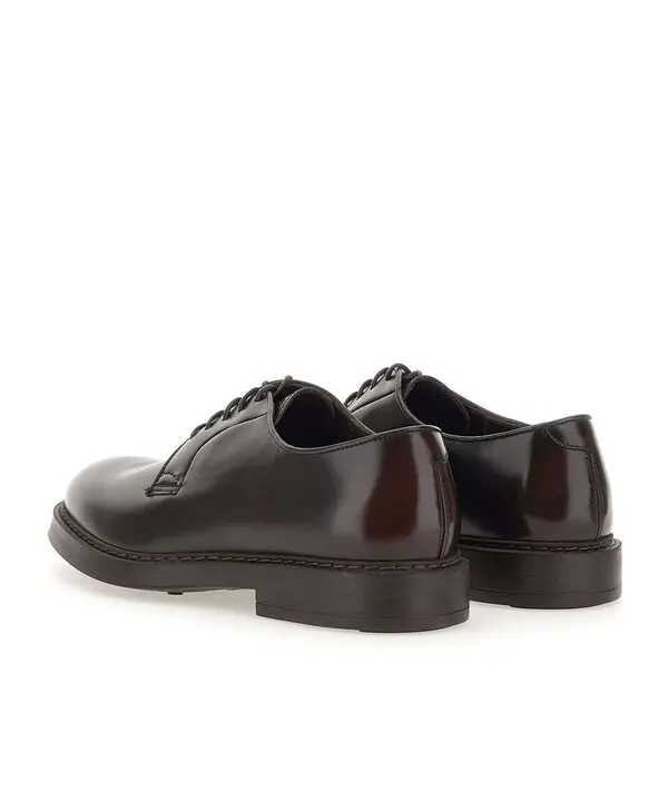 DOUCAL'S Round-toe Lace-up Derby Shoes - Black