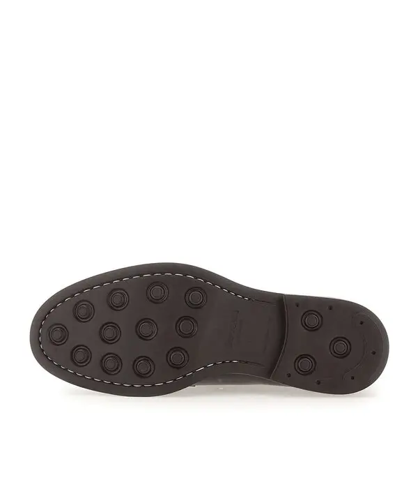 DOUCAL'S Round-toe Lace-up Derby Shoes - Black