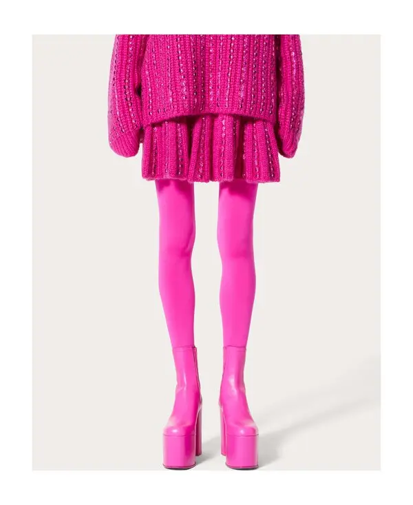 Valentino Garavani Flared Hem Knitted Mini Skirt With Sequins