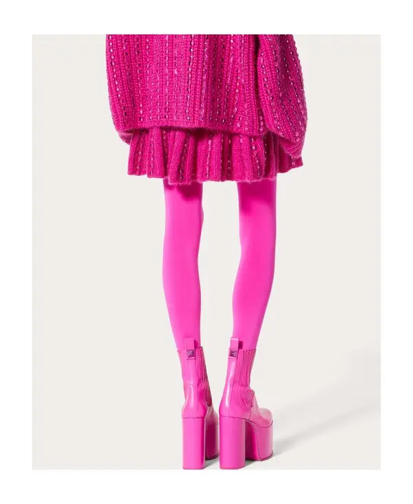 Valentino Garavani Flared Hem Knitted Mini Skirt With Sequins