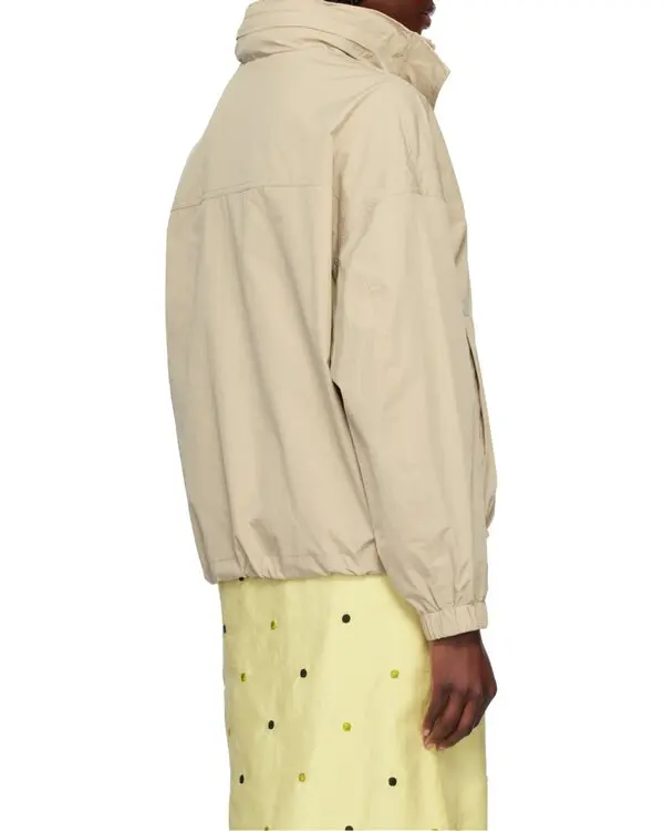 Maison Kitsuné Beige Fox Motif Bomber Jacket