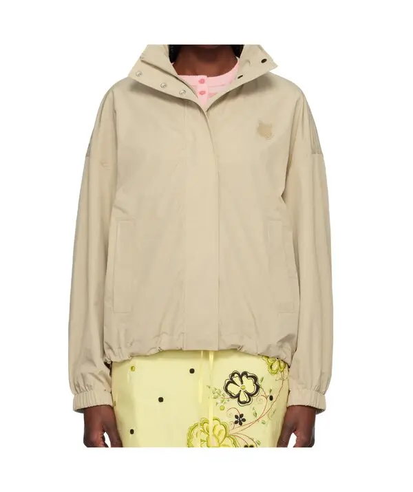 Maison Kitsuné Beige Fox Motif Bomber Jacket