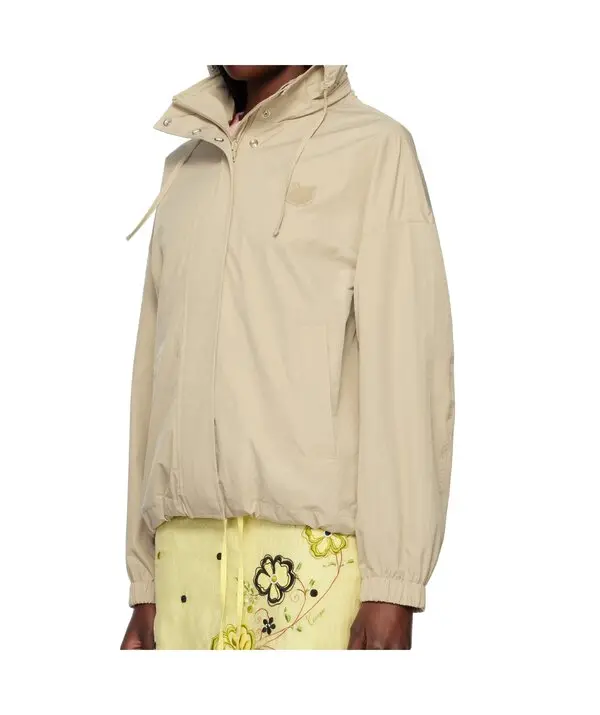 Maison Kitsuné Beige Fox Motif Bomber Jacket