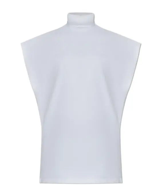 Alaïa Stand Collar Top - White