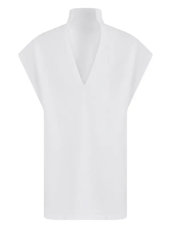 Alaïa High Neck Knit Tunic With Back Cutout