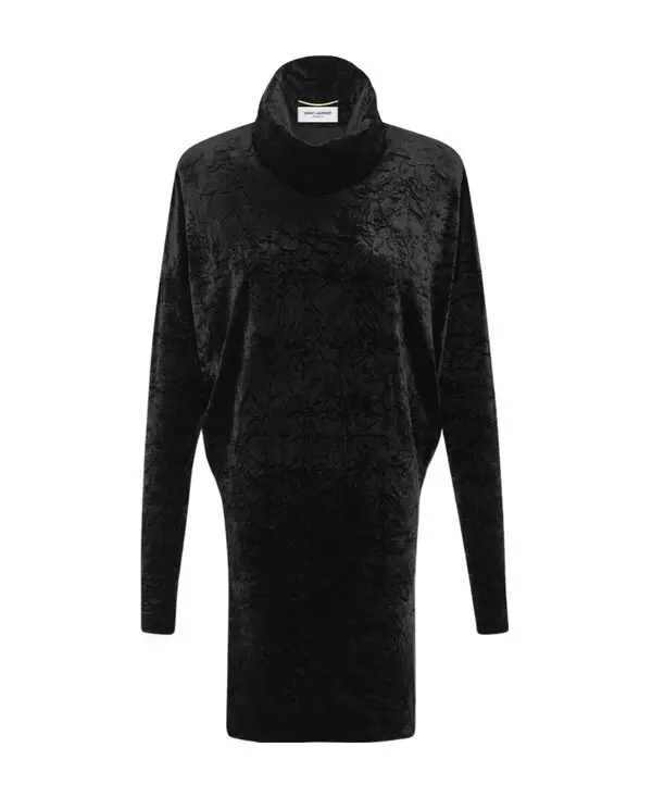 Saint Laurent High Neck Long-sleeved Top