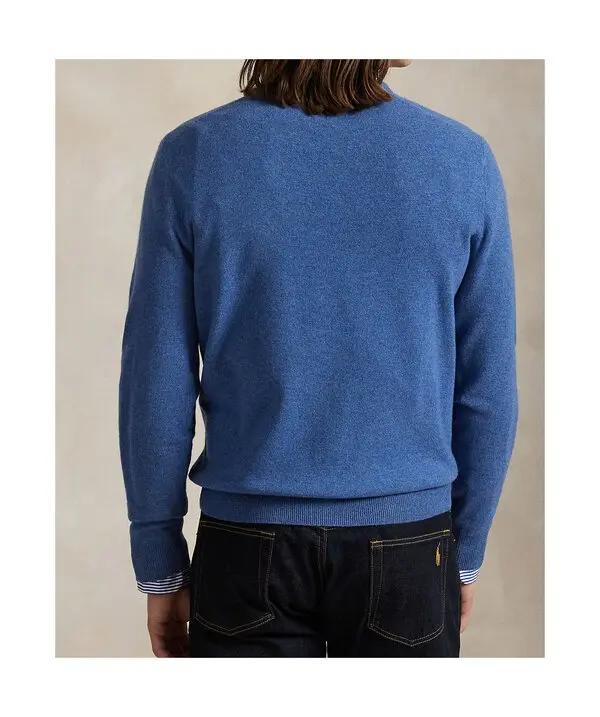 Polo Ralph Lauren Embroidered Logo Crew Neck Sweater - Blue