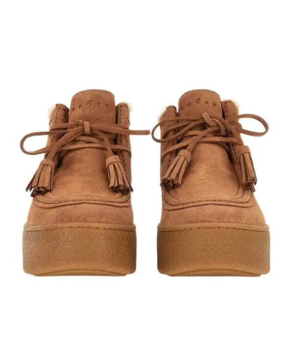 Hogan Lace-up Round Toe Boots