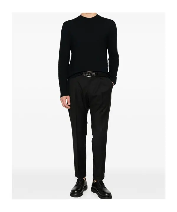Emporio Armani Textured Knit Crew Neck Jumper
