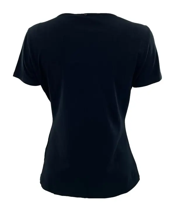 Sportmax Short Sleeve T-shirt With Embellished Floral Detail - Black