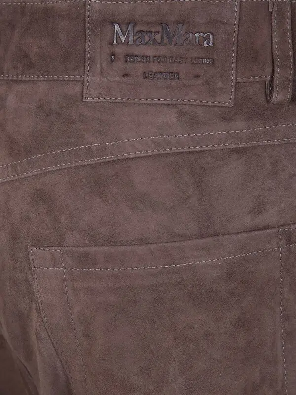 Max Mara Fulmine Straight Leg Pants - Brown