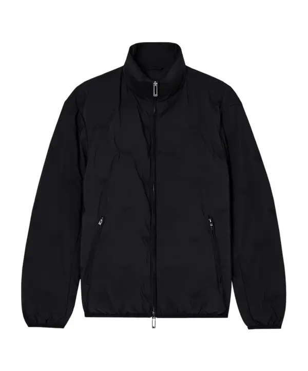 Emporio Armani Inlaid All-over Micro Eagles Full-zip Down Jacket
