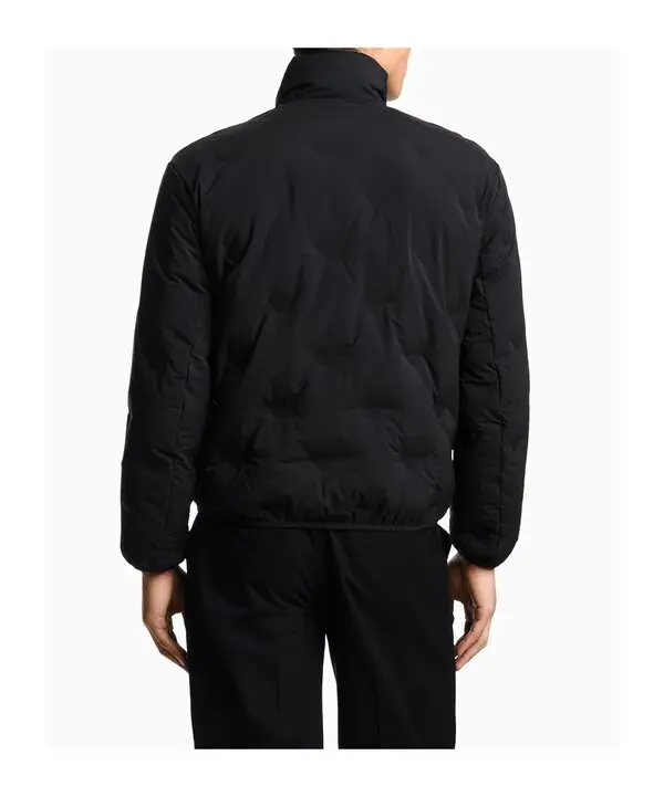 Emporio Armani Inlaid All-over Micro Eagles Full-zip Down Jacket