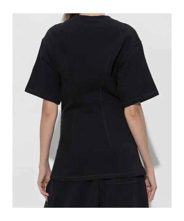 LANVIN Fitted T-shirt With Metal Appliqu