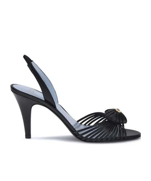 Valentino Garavani Royal Vlogo Signature Heart Detailed Sandals - Black