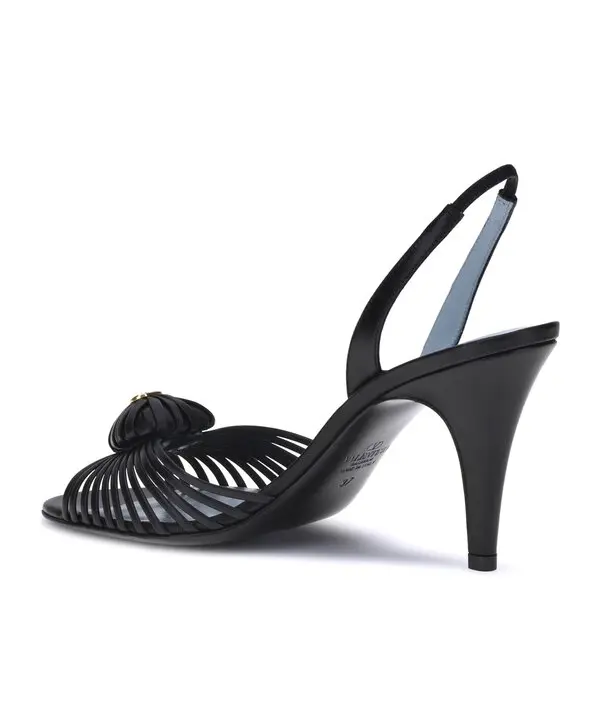 Valentino Garavani Royal Vlogo Signature Heart Detailed Sandals - Black