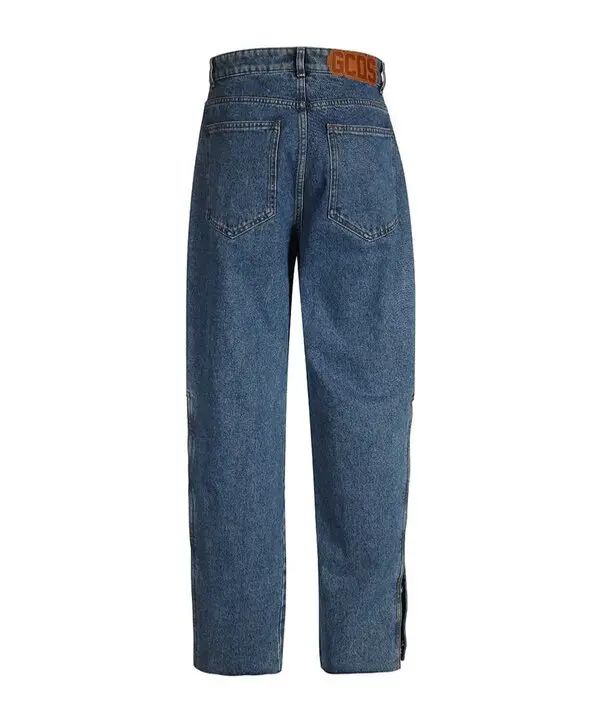 Gcds Side-slit Wide-leg Jeans