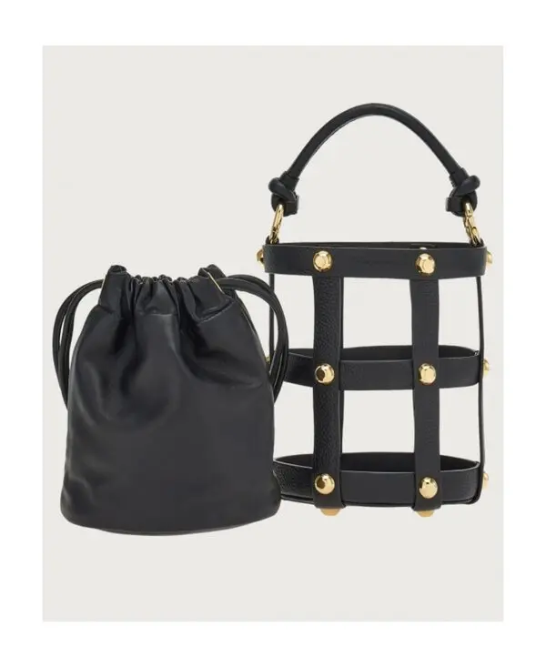FERRAGAMO Cage Bucket Bag - Black