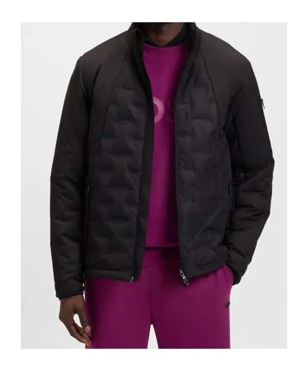 Hugo Boss Water-repellent Down-filled Jacket - Black