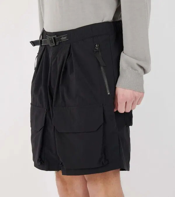 AND WANDER Nylon Twill Shorts - Black