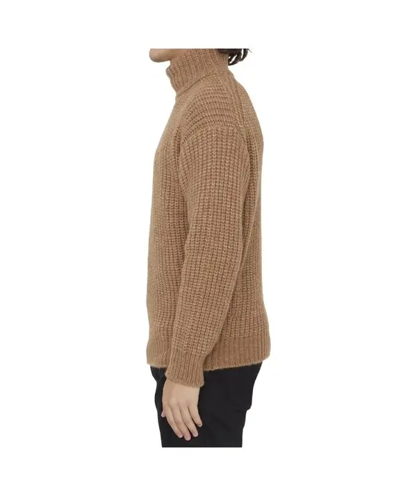 ROBERTO COLLINA Long-sleeved Ribbed Turtleneck