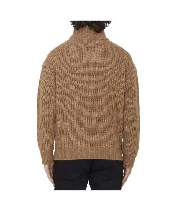 ROBERTO COLLINA Long-sleeved Ribbed Turtleneck