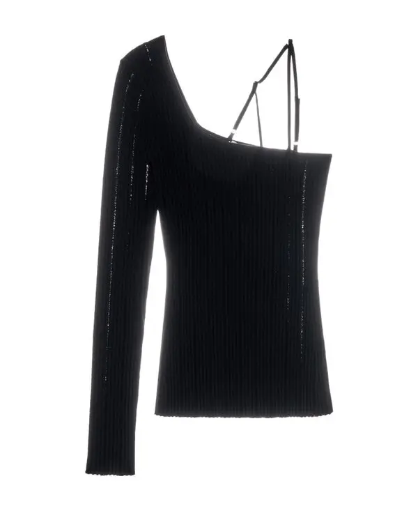 Helmut Lang Ribbed One-shoulder Top