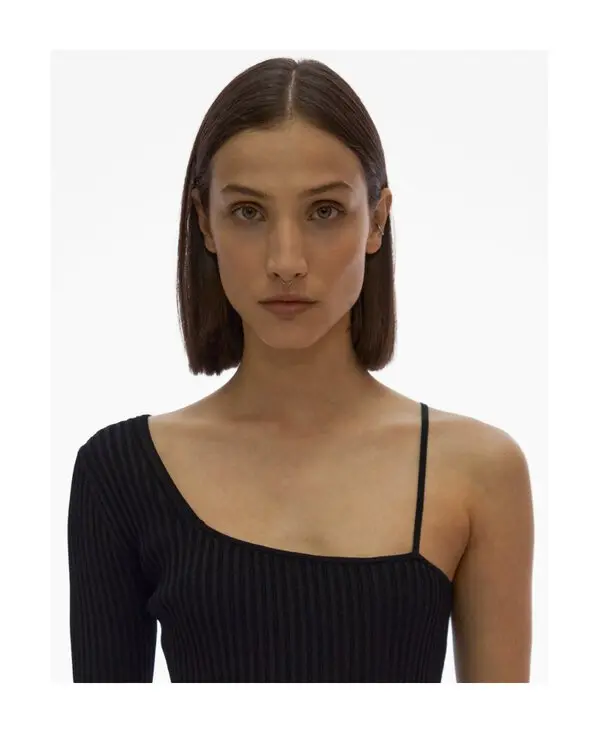 Helmut Lang Ribbed One-shoulder Top