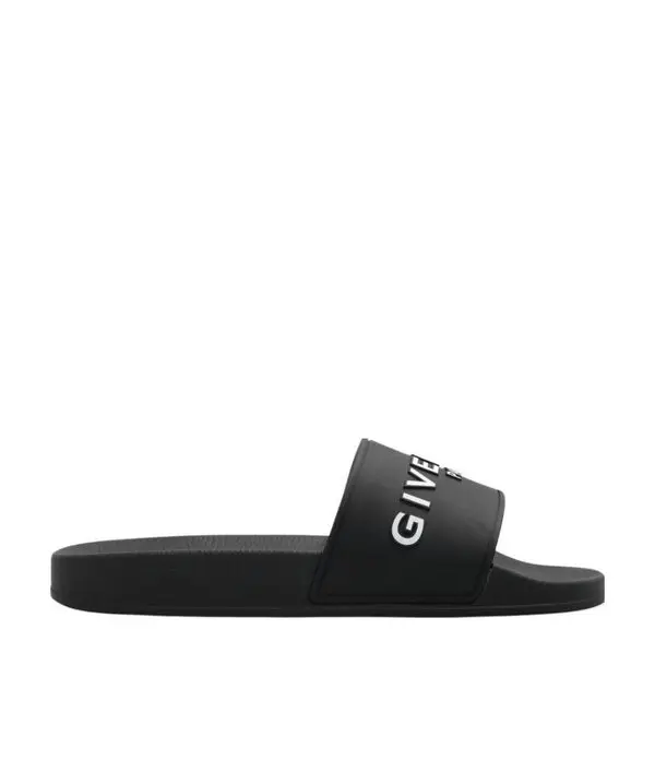 Givenchy Logo Detailed Slides - Black