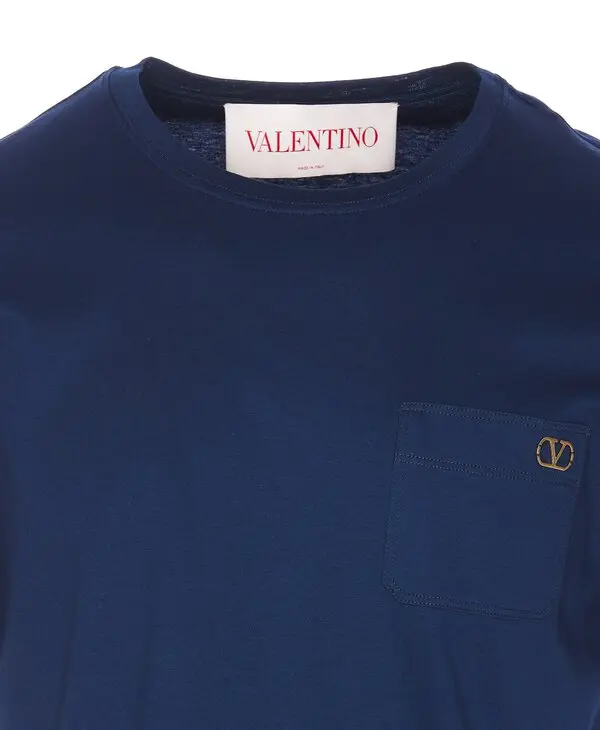 Valentino Garavani Logo Plaque Crewneck T-shirt