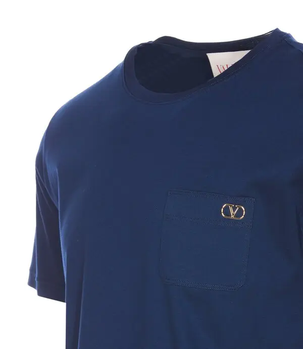 Valentino Garavani Logo Plaque Crewneck T-shirt