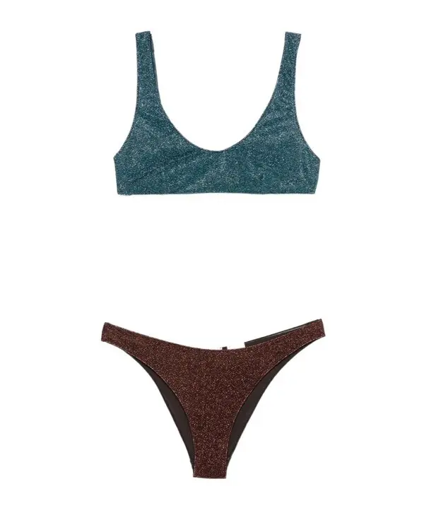 Oseree Metallic Two-piece Set - Blue