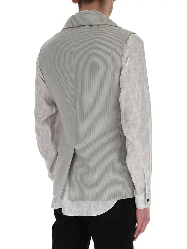 Dior Striped Sleeveless Jacket