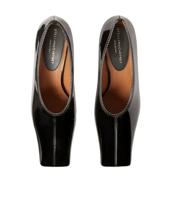 Stella McCartney Square Toe Patent Kitten Heels