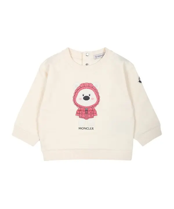Moncler Enfants Logo Print Crewneck Sweatshirt
