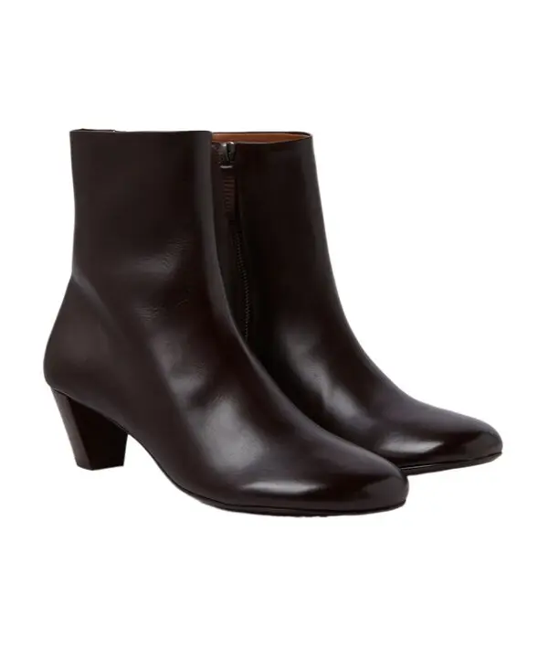 Marsèll Side Zip Ankle Boots With Tapered Heel - Black