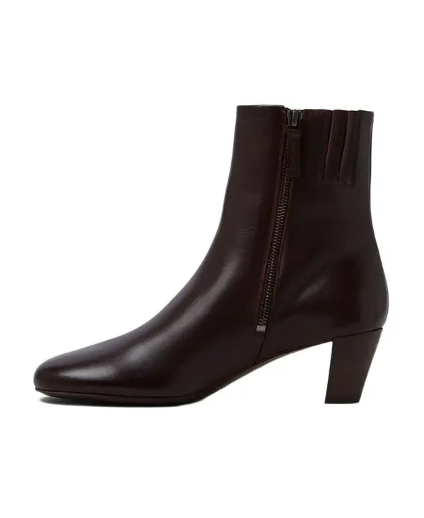 Marsèll Side Zip Ankle Boots With Tapered Heel - Black