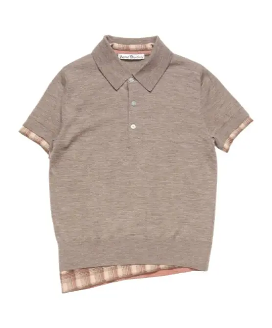 Acne Studios Layered Knitted Polo Shirt - Light Brown