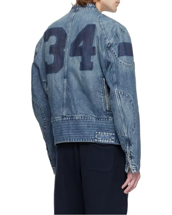 AMBUSH Paneled Graphic Denim Rider Jacket