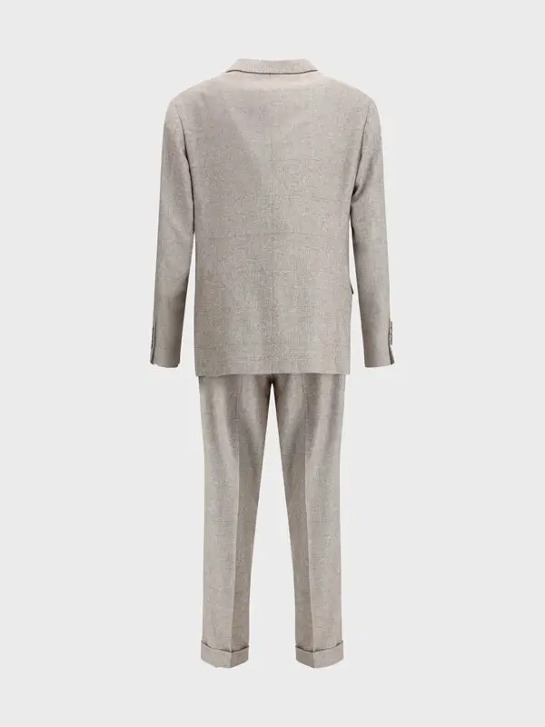 Brunello Cucinelli Prince Of Wales Flannel Tailored Suit - No