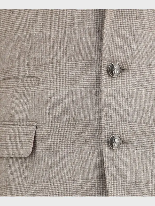 Brunello Cucinelli Prince Of Wales Flannel Tailored Suit - No