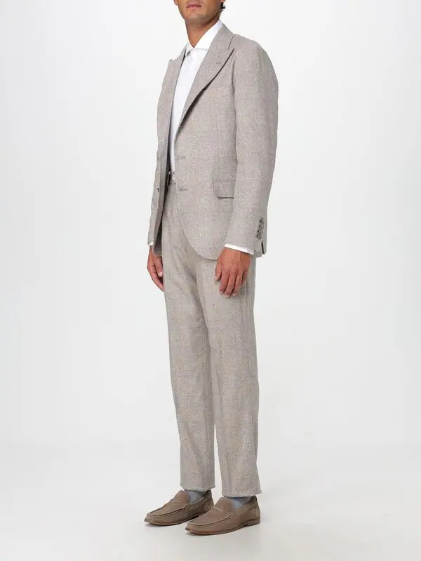Brunello Cucinelli Prince Of Wales Flannel Tailored Suit - No
