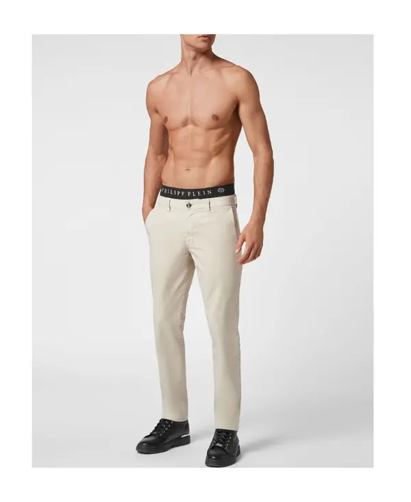 Philipp Plein Logo Tapered Jeans - White