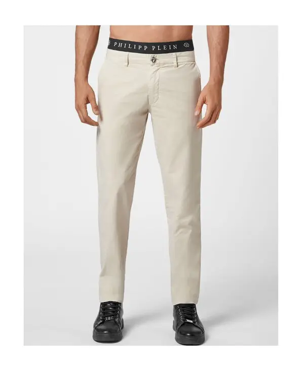 Philipp Plein Logo Tapered Jeans - White