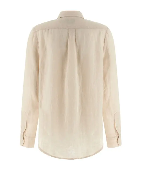 Polo Ralph Lauren Embroidered Long Sleeve Button-up Shirt - Nude