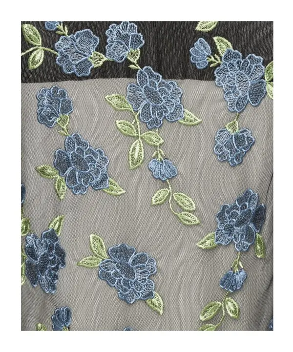 ROTATE BY BIRGER CHRISTENSEN Floral Printed Mesh Pencil Skirt